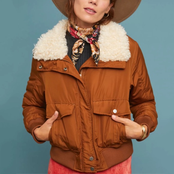 Anthropologie | Jackets & Coats | Anthropologie Aviator Puffer Jacket ...